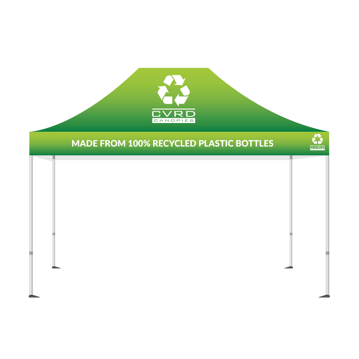 10x15 Printed Pop Up Tent | Made From 100% Recycled Plastic Bottles ...